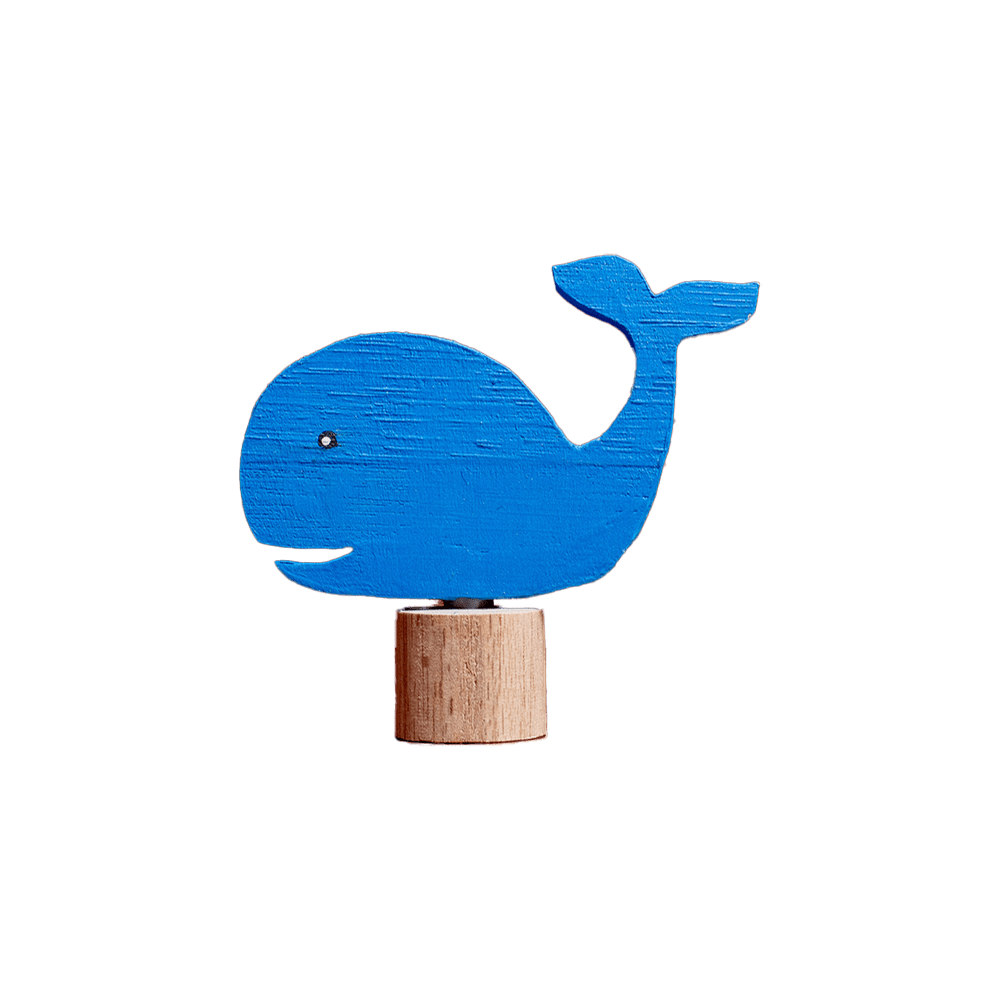 Hand-Painted Birthday Ring Blue Whale Decoration