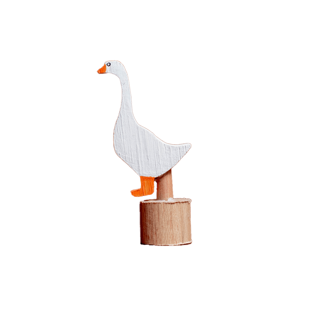 Unique Birthday Ring Goose Decoration – Hand-Painted