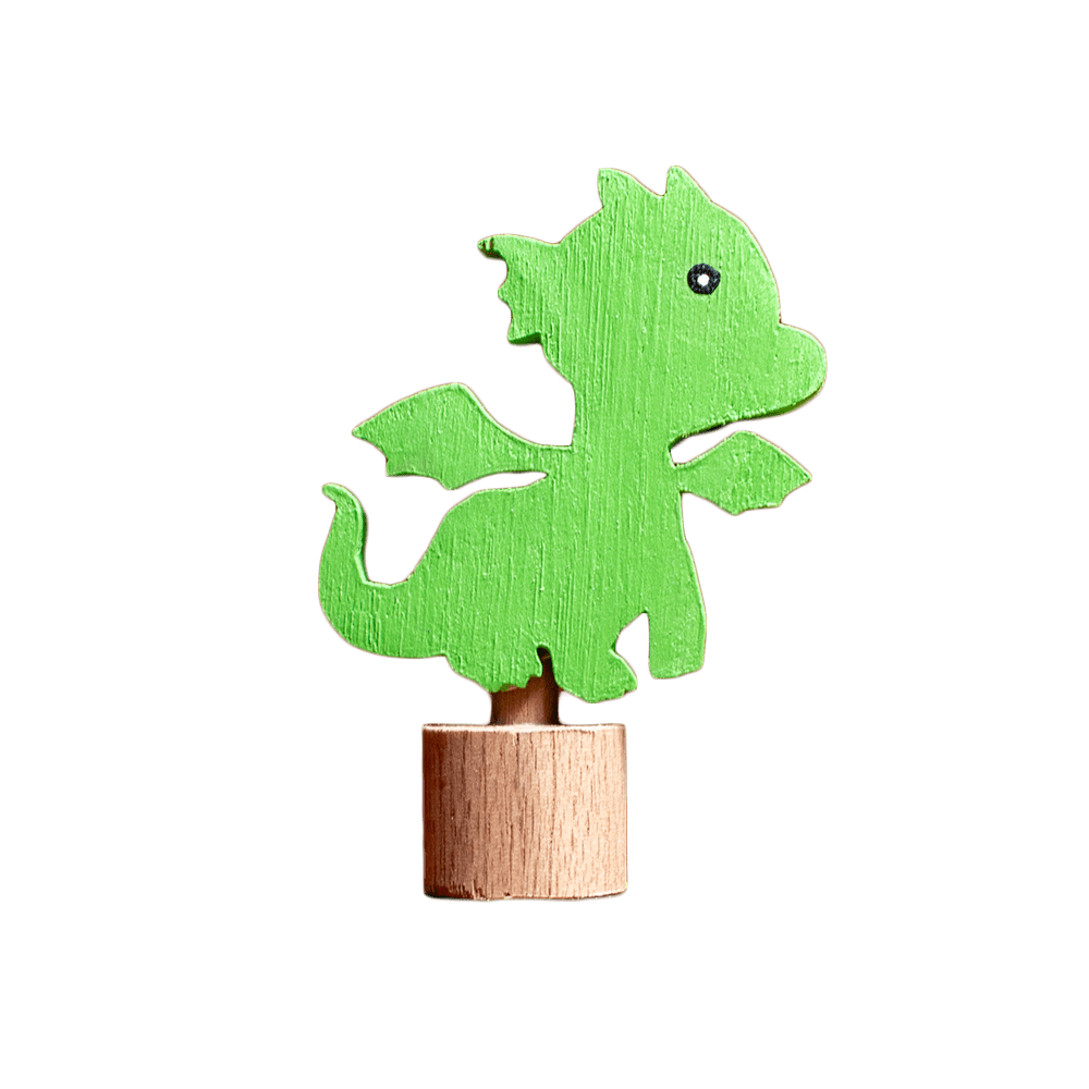 Handcrafted Birthday Ring Green Dragon Decoration